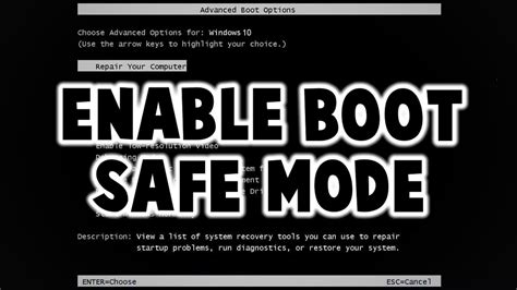 Enable Boot Safe Mode How To Enable F Safe Mode Boot Menu In Windows YouTube