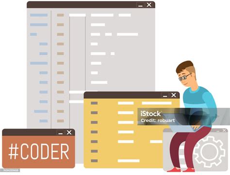 Programmer Engineering And Coding Set Of Programmers Working On Web