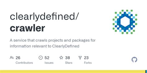 GitHub Clearlydefined Crawler A Service That Crawls Projects And Packages For Information