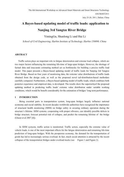 A Bayes Based Updating Model Of Traffic Loads Smchit