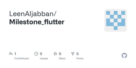 Github Leenaljabbanmilestoneflutter