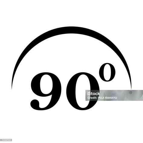 각도 90도 기호 아이콘입니다 지오메트리 수학 기호입니다 직각 클래식 플랫 아이콘입니다 컬러 서클 벡터 0명에 대한 스톡 벡터