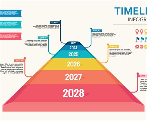 Colorful Road Timeline Infographic Vector Art And Graphics