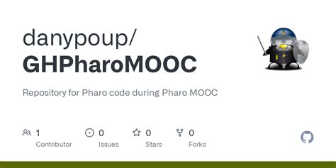 GitHub Danypoup GHPharoMOOC Repository For Pharo Code During Pharo MOOC