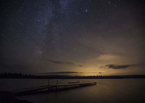 Fond d écran paysage nuit galaxie Lac eau la nature espace