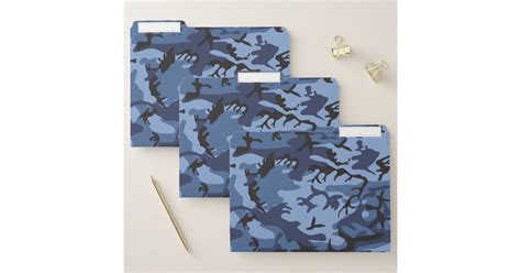 Navy Blue Camouflage Pattern Military Pattern Army File Folder Zazzle