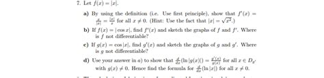 Solved Let F X X A By Using The Definition I E Use Chegg Com