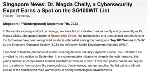 London Speaker Bureau On Linkedin Singapore News Dr Magda Chelly A Cybersecurity Expert