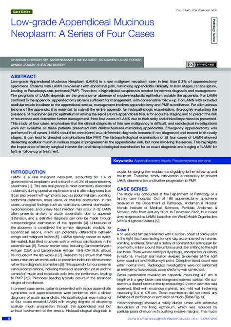 Pdf A Rare Case Of Low Grade Appendiceal Mucinous Neoplasm A Case Report Maria Mijares