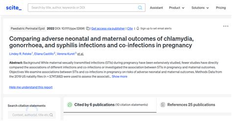 Comparing Adverse Neonatal And Maternal Outcomes Of Chlamydia Gonorrhoea And Syphilis