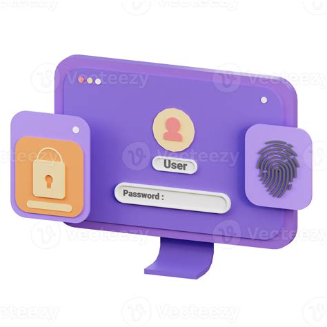 Computer Protection 3d Icon Illustration For Webapp Etc 44249611 Png