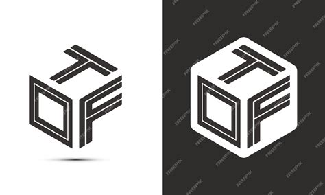 Premium Vector Tof Letter Logo Design With Illustrator Cube Logo Vector Logo Modern Alphabet
