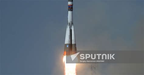 Launch Of Soyuz MS 09 Manned Spacecraft With Members Of Extended ISS
