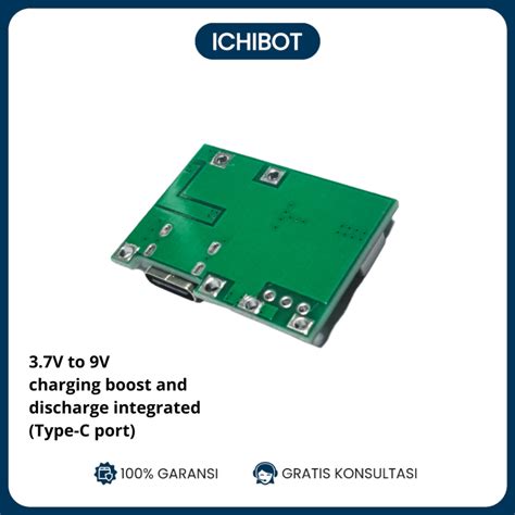 Charging And Battery Boost Module Lithium 18650 3 7v 2a To 5v 9v Tp4056 Type C Port