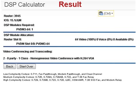 DSP Calculation For TDM Voice Service And Video Conferencing Cisco