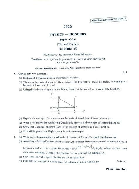 File CU 2022 B Sc Honours Physics Semester 3 Paper CC 6 QP Pdf