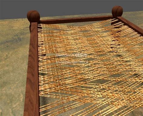 Blender 印度轻便床3d模型素材免费下载 Blender3d模型库