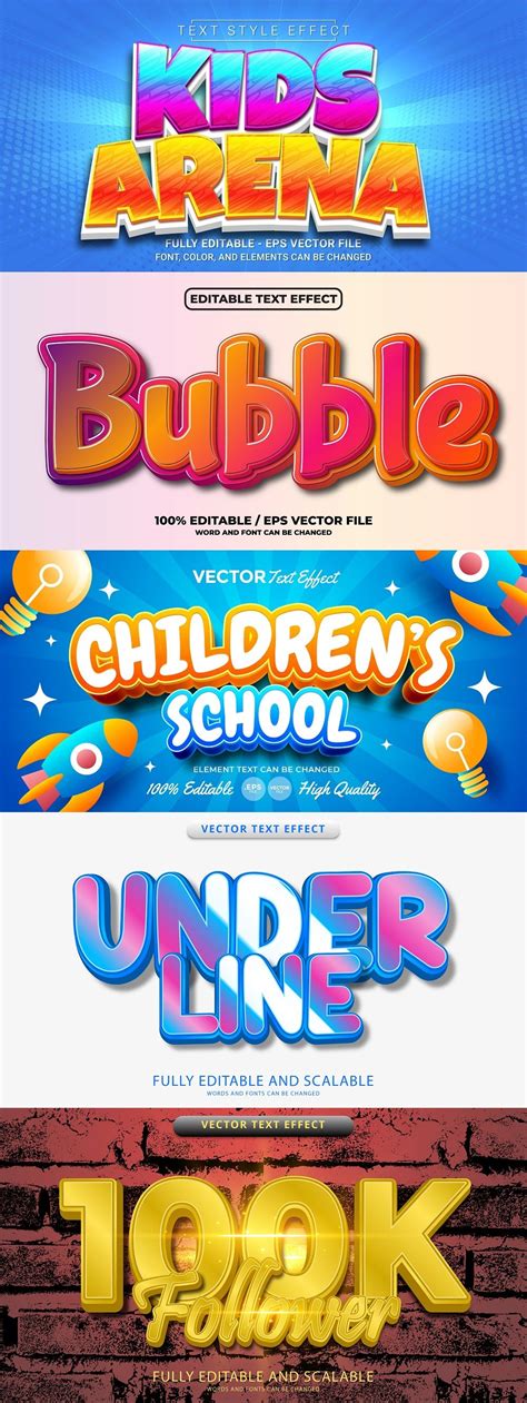 3d Editable Text Style Effect Vector Vol 1051 Softarchive