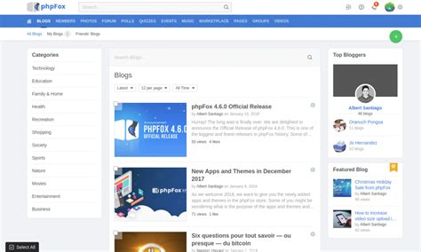 Material Template PhpFox Store
