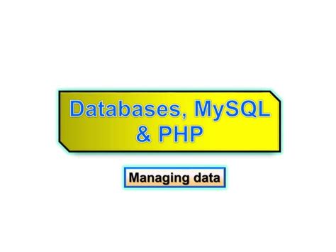 Lecture 15 Mysql Php 1ppt