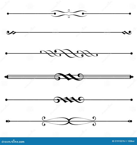 Decorative Elements Border And Page Rules Royalty Free Stock Image
