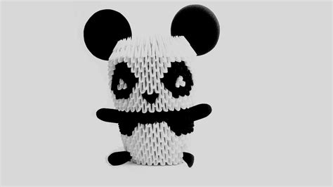 21 Kerajinan Origami 3d Panda