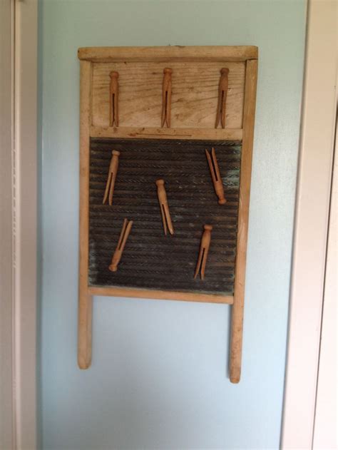 Old Rub Board And Old Wooden Clothes Pins Clothes Pins Repurposed