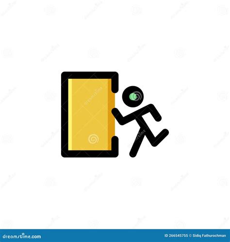 Emergency Door Icon Stock Vector Illustration Of Close 266545755
