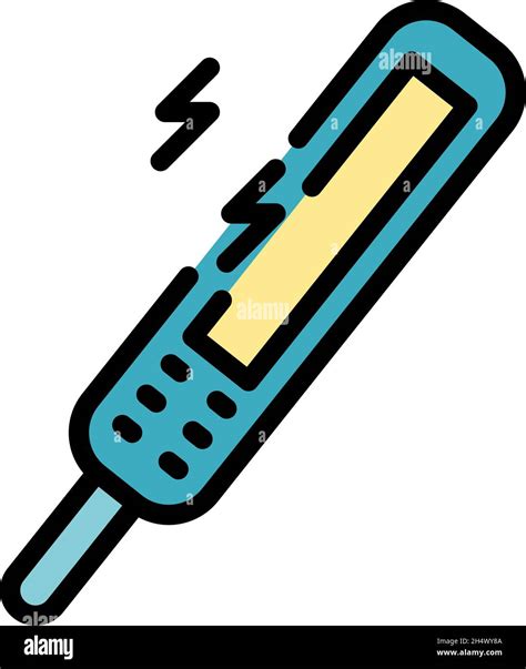 Tonsillitis Test Icon Outline Tonsillitis Test Vector Icon Color Flat Isolated Stock Vector