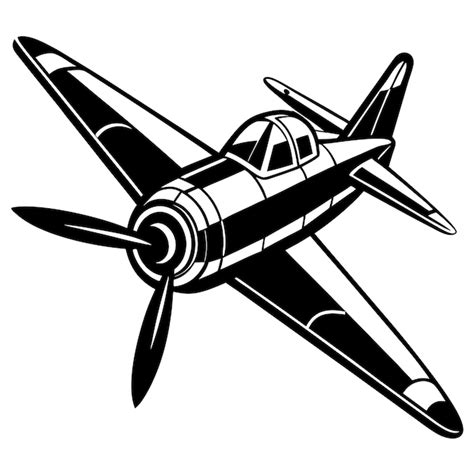 Fighter Plane Silhouette Vector Premium Ai Generated Vector