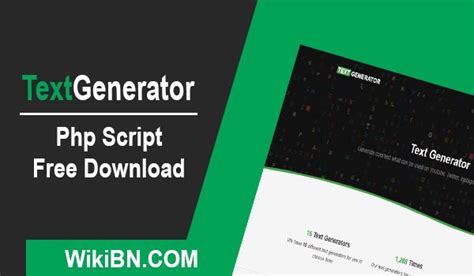 Text Generator Php Script Free Download TuneBN
