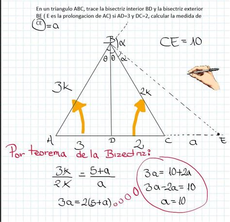 En Un Triangulo ABC Trace La Bisectriz Interior BD Y La Bisectriz