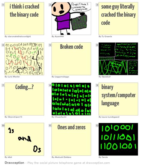 I Think I Cracked The Binary Code Drawception