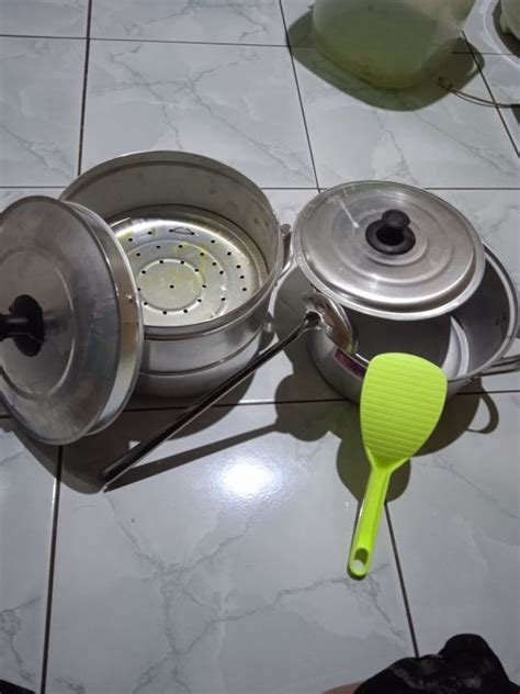 Paket Hemat Dandang Nasi Pendek Panci Sayur Centong Nasi Dan Sendok