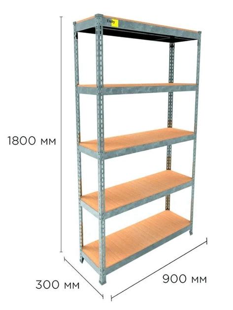 Стеллаж металлический полочный MRL-1800 (900x300) Оцинкованный разборно ...