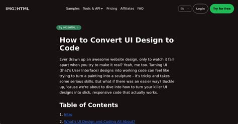 Image To Html Css Code Ai Converter Img2html