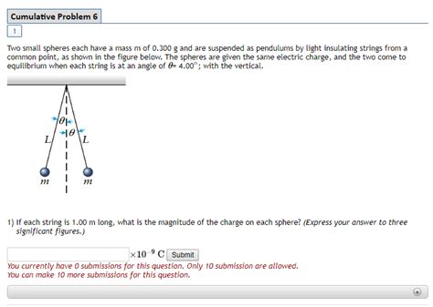 Solved Cumulative Problem 6 Two Small Spheres Each Have A