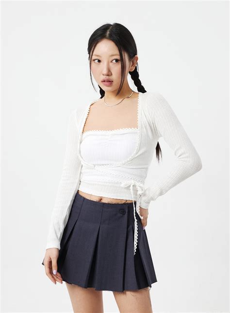 Lace Top And Cardigan Set Cm324 Korean Womens Fashion Lewkin