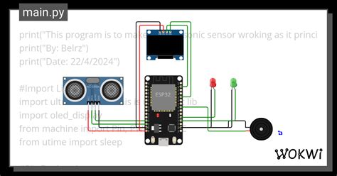 Ultrasonic Wokwi Esp32 Stm32 Arduino Simulator