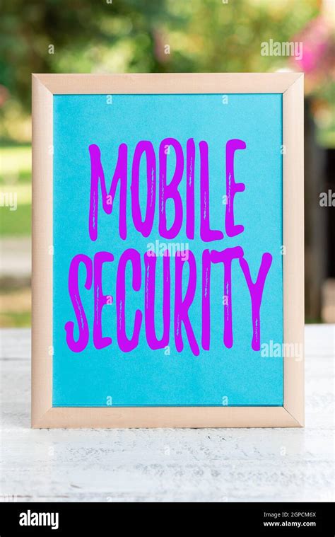 Conceptual Display Mobile Security Business Showcase Protection Of