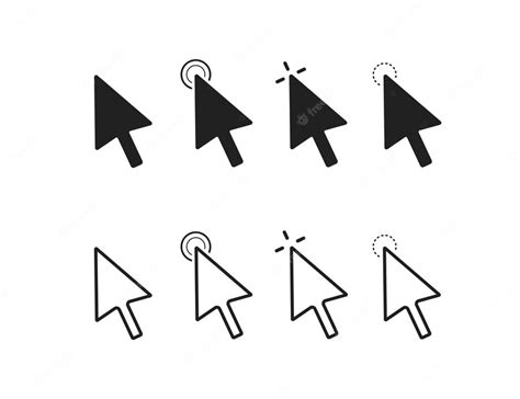Premium Vector Click Cursor Arrow Icon Vector Mouse Pointer Symbol In