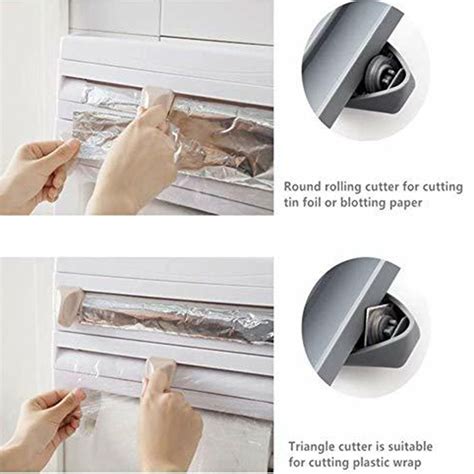 Xunrui Rack Shelf Multi Functional Plastic Wrap Cutter Wall Mounted
