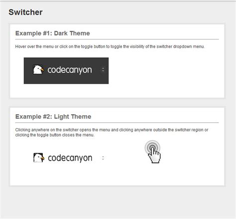 Switcher JQuery By Designcise CodeCanyon