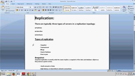 Sql Server Tutorial 71 Configuring Replication Types Of Replication