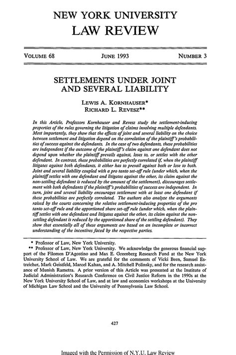 Jointly And Severally