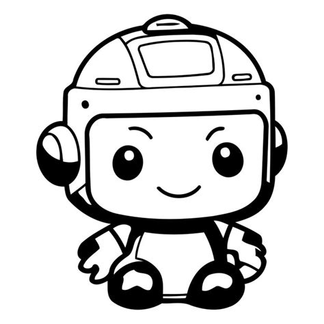 Premium Vector Cute Robot Character Vector Illustration Isolated On