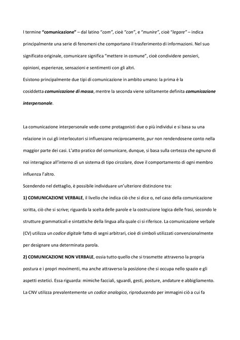 Pragmatica Della Comunicazione Docsity