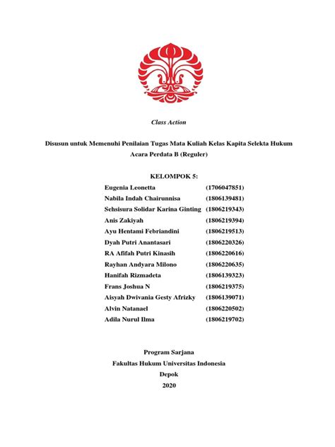 Class Action Pdf Politik Ilmu Sosial