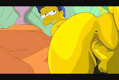 Rule 34 Animated Blue Hair  Homer Simpson Marge Simpson Nude