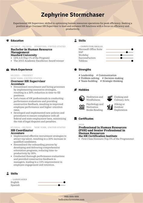 Supervisor Resume Resume Examples For Any Job Or Experience Level